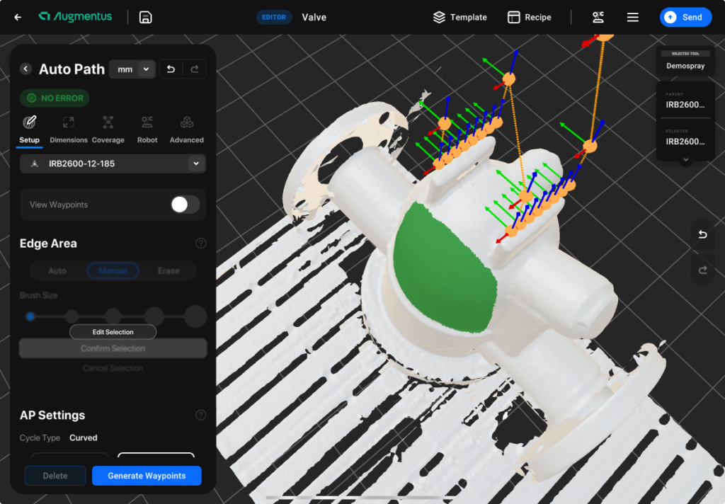 Automating High-Mix Valve Powder Coating: How Augmentus Scan to Path ...