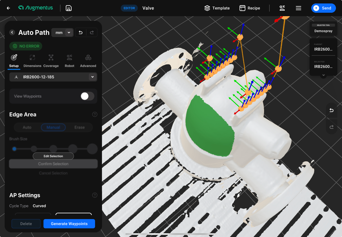 Automating High-Mix Valve Powder Coating: How Augmentus Scan to Path ...
